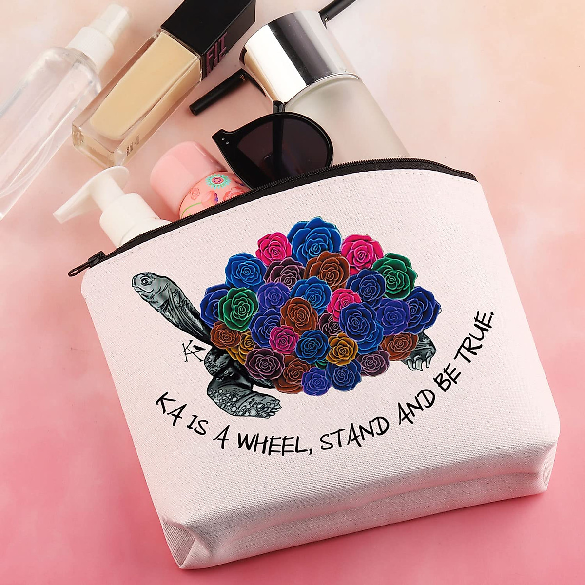 BDPWSS Ka Is A Wheel Stand And Be True Makeup Bag Book Lover Gift Bookworm Gift Book Themed Gift Dark Tower Gift (Wheel Be True)