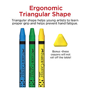 Faber-Castell Watercolor Crayons with Brush, 15 Colors - Premium Quality Art Supplies for Kids