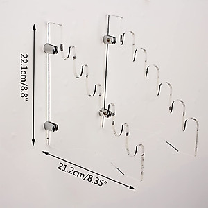 Knife Rack Wall Mount Knife Rack Knife Storage Rack Acrylic Knife Rack Display Stand For Survival Tactical Outdoors (Transparent)