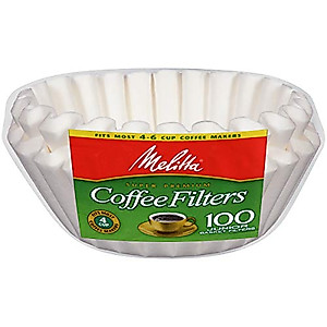 Melitta Junior Basket Coffee Filters White 100 Count