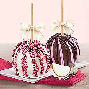Sweet Love Milk and White Chocolatey Caramel Covered Apples Pair - 2 Count