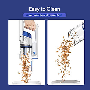 YTE Cordless Stick Vacuum Cleaner, 15KPa Powerful Suction Up to 45 Mins Runtime, 6-in-1 Lightweight Handheld Vaccumm-Cordless with Headlight for Home Hard Floor Carpet Car Pet Hair