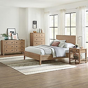 Alaterre Furniture Arden Nightstand, Light Driftwood