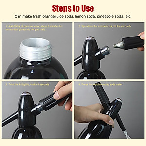 Soda Water Maker, Soda Siphon Bottle, Aluminum Seltzer Water Maker, Soda Water Generator, Soda Water Machine For Making Carbonating Beverages, Soda Machines For Home Kitchen Bar Party