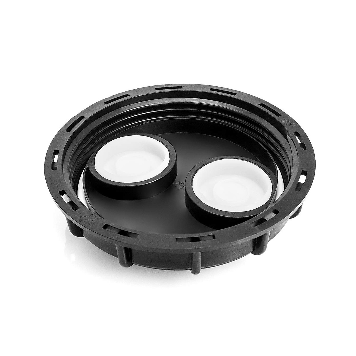 QWORK IBC Tote Lid Cover, 6.5" IBC Tank Water Liquid Tank Cap with Double Vent Hole for Chemical, Food, Industries Storage