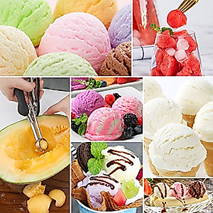 Extra Small Cookie Scoop 1 tsp, Professional Stainless Steel Mini Ice Cream Scoop 25 mm, Melon Baller Scoop Good Soft Grips, Quick Trigger Release