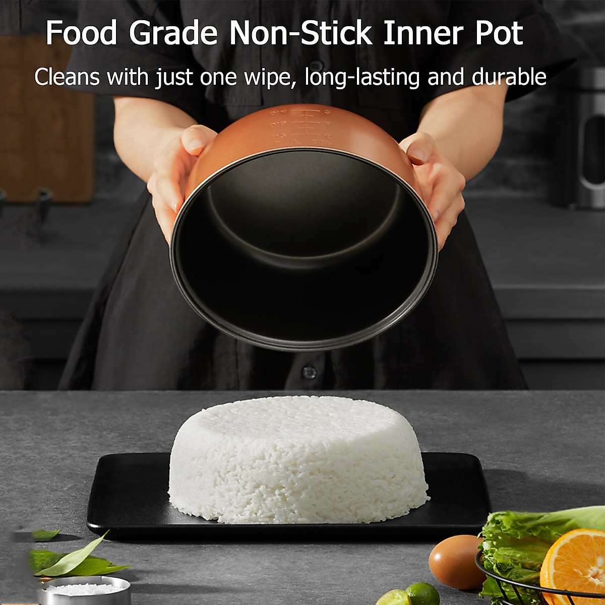 CAZACHEF 13.8 QT Large Commercial rice cooker 65 cups cooked 32 cups uncooked rice Commercial Electiric Rice Warmer for 18-28 people, with One-Touch Operation