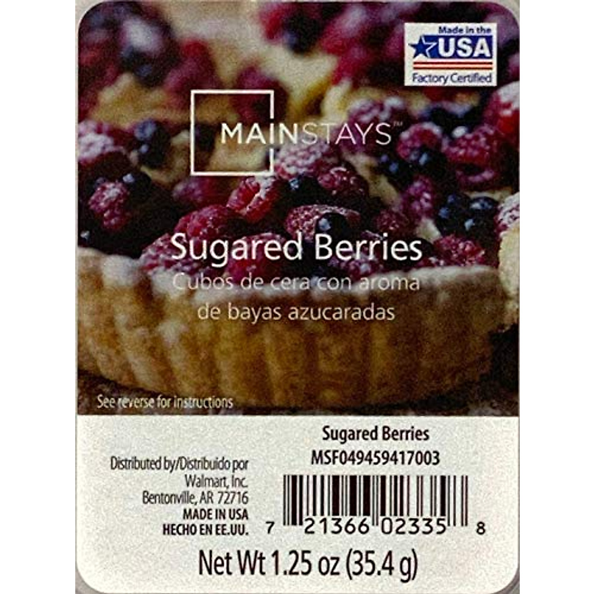 Mainstays Sugared Berries Wax Cubes 4-Pack