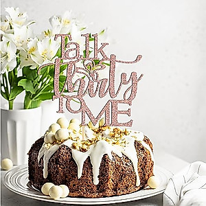 WRACKKIAR Talk Thirty to Me Cake Topper-30th Birthday Anniversary Cake TOPPER-Dirty Thirty Cake Toppers-30th Birthday Party Decoration