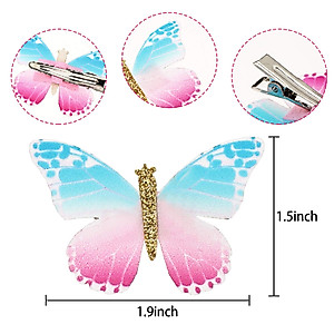 Boao 18 Pieces Glitter Butterfly Hair Clips for Girls Teens Women Hair Accessories(Trendy Style)