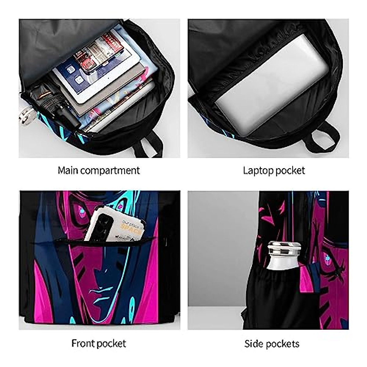 Abrazar Kids School Bag Anime Character Print Boys Backpack Laptop Backpack Travel Backpacks 03