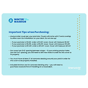 Winter Warrior Mesh Inground Safety Pool Cover - - for 16'x32' Pool - Green