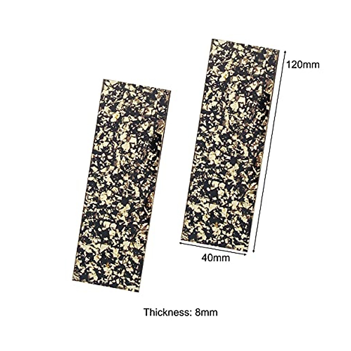 NC HAISDA Acrylic Knife scales Handle Material Slabs Knives Custom DIY Tool for Knife Makrer Blanks Blades pack of 2 Gold