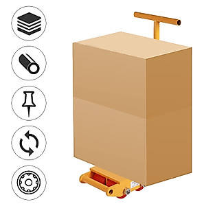 Dolly Skate Machinery Roller Mover Cargo Trolley, 8T/17600lbs 6Roller Machine Dolly Skate Machinery Mover with Handle
