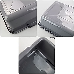 Jandson 22 L Commercial Bus Tubs, 4 Pack Utility Bus Box, Grey, F