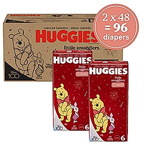 Huggies Little Snugglers Baby Diapers, Size 6 (35+ lbs), 96 Ct