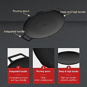 sisem korean IH griddle grill pan bbq with bag, nonstick coating, All stove(Gas, Electric & Induction),griddle(16in)