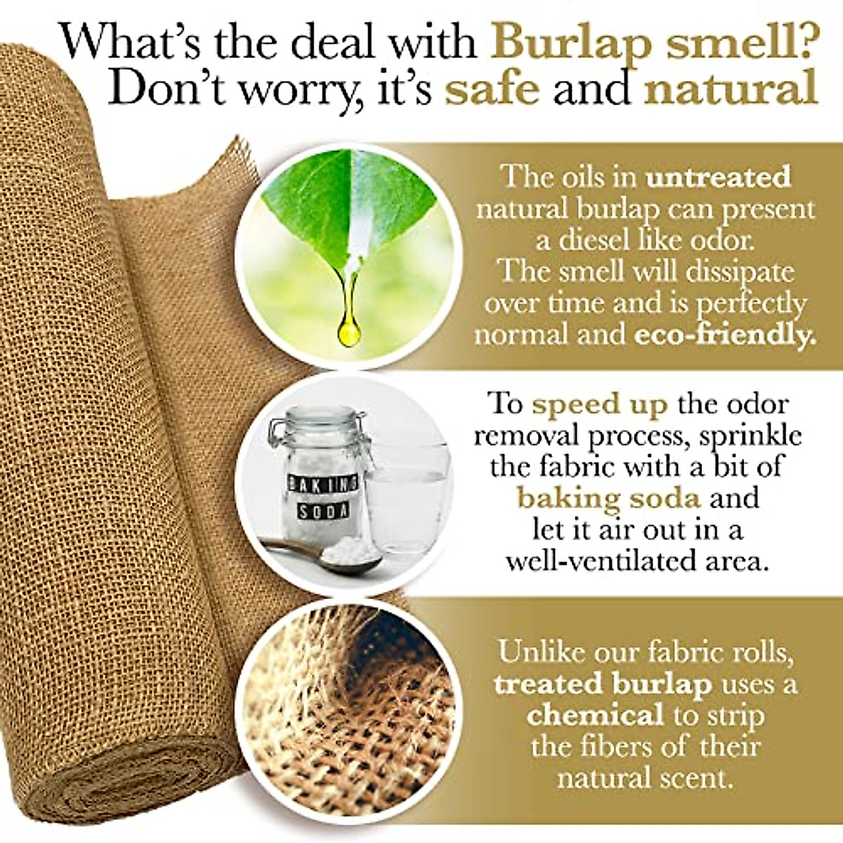 Burloptuous 40"x15 Feet Gardening Burlap Roll - Multipurpose Natural Burlap Fabric, High Density Jute Fiber Material for Decorations, Center Pieces for Home, Rustic Party Décor