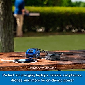 Westinghouse Outdoor Power Equipment 20V Cordless Power Inverter with Dual USB Ports, Black