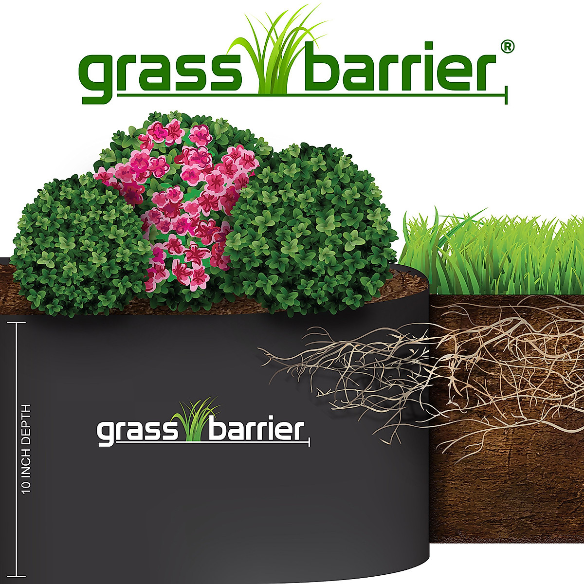 Grass Barrier - Landscape Edging - 10" inch Depth - (80 feet)