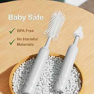 Electric Bottle Cleaner Brush for Baby Bottles - Electric Bottle Brush Cleaner, Baby Bottle Washer with Nipple Brush and Straw Cleaner Brush - Take Care of Your Family with Electric Baby Bottle Brush