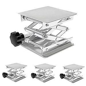 4 Pack Laser Engraver Lift Stand, 4" x 4" Stainless Steel Stand Platform with Adjustable Height for Laser Engraver, Ortur Laser Master 2, Ortur Laser Master 3 Laser Engraving Cutting Machine