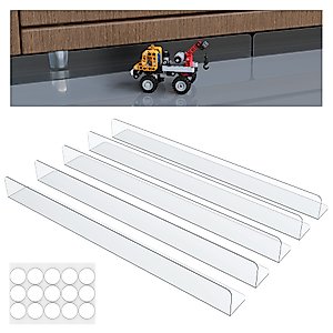Weekinend Under Couch Blocker,Under Bed Blocker for Pets,Adjustable Clear Toy Blocker for Furniture with Strong Adhesive,Stop Things Going to Under Furniture(5pack 1.6'' H 16" L)