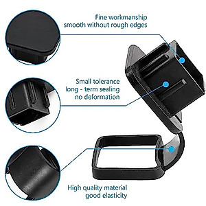 gunhunt Pack of 1 Square Plug Protection Cap, Traction Cover, 2In Trailer Hitch Covers, Car Trailer Cover, for Toyota Ford Jeep Chevrolet Nissan Dodge (Black)