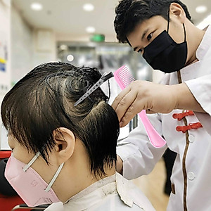 Vebiys Magic 10 piece professional styling comb set - Anti Static Coarse Fine Toothed Pick Combs - hair styles for women, men, girls, and boys - Suitable for stylist (Pink)