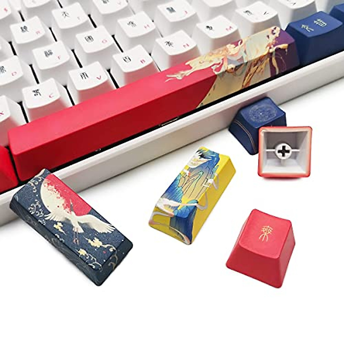 Keycaps PBT Dye Sublimation Upgrade 108 Keycap Set OEM Profile Keycaps Keyset with Puller for Cherry Mx Gateron Kailh Switch Mechanical Keyboard (Fate)