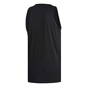 adidas Men's Heathered Tank Top, Black, Small