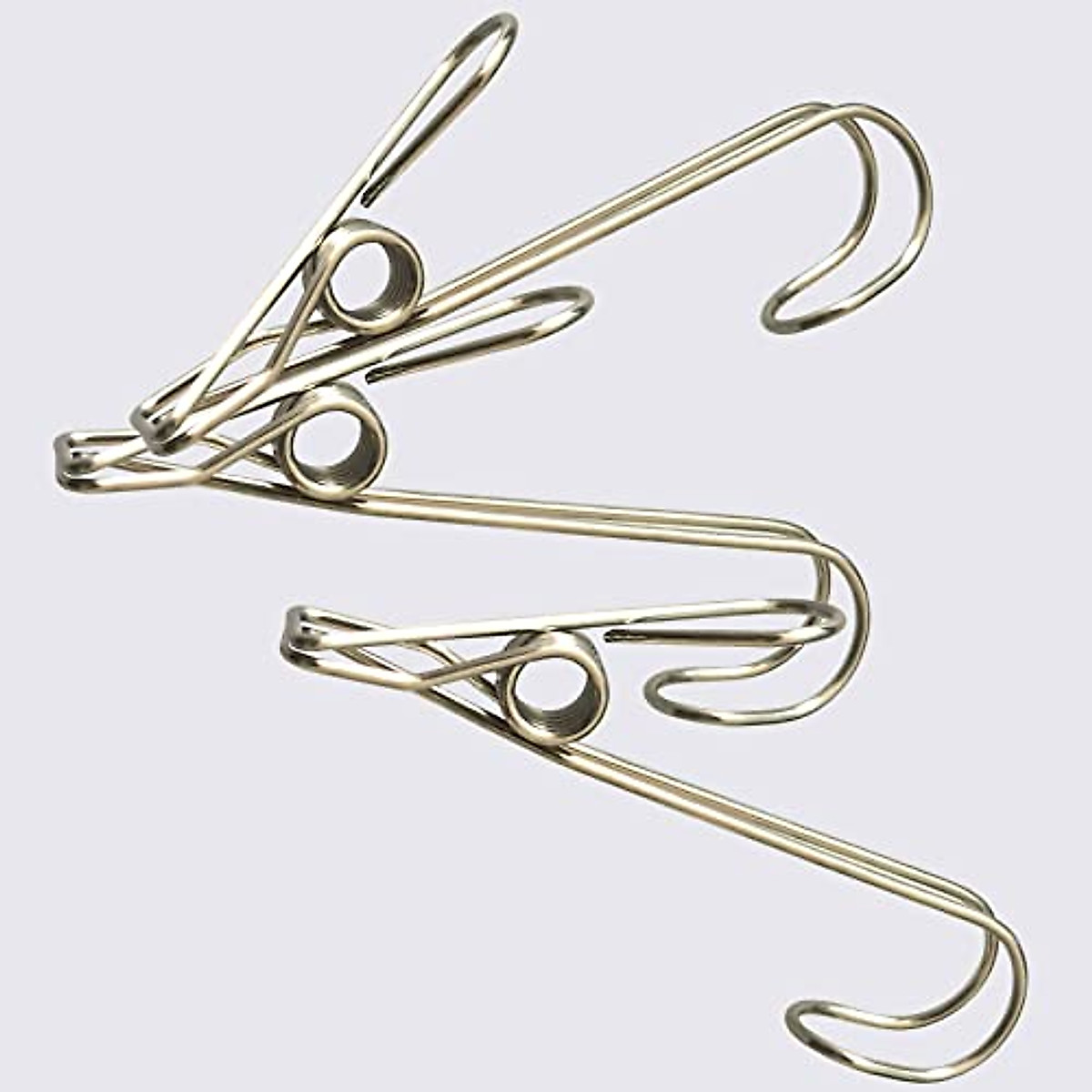 JZMYXA Stainless Steel Clothes Pins, 304 Stainless Steel Metal Long Tail Clothes Pins Stainless Steel Hook Clothes Pins Large Rust-Proof Clothes Pins (12)