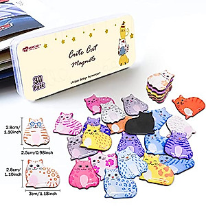 MORCART 30PCS Cat Magnets for Fridge, Cute Magnets for Refrigerator Locker Whiteboard Decorative Magnetic Board Cabinets Classroom Office Cubicle School Gift for Adult