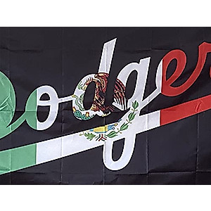 Bayyon Los Doyers Mexico Flag 3x5ft Black Banner