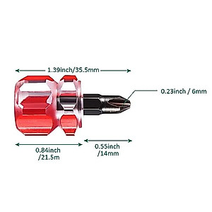 Buspoll Sewing Machine Screwdriver Ultra Short Screwdriver Tool - One Flat Head and One Phillips Screwdriver for Sewing Projects