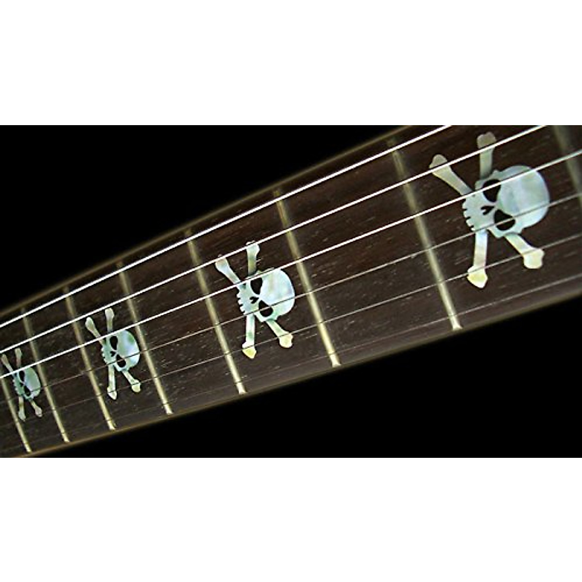 Inlay Sticker Fretboard Position Marker for Guitars and Bass Skulls White Pearl