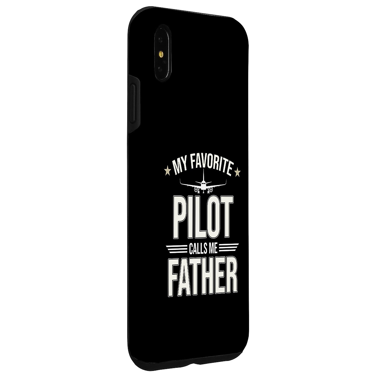iPhone XS Max Pilot Calls Me Father Airplane Aviation Helicopter Graphic Case