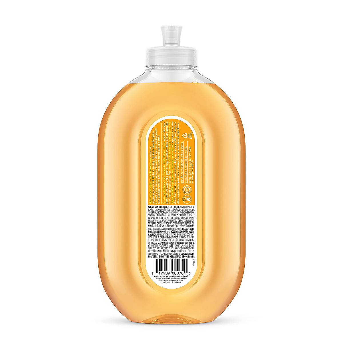 method Squirt + Mop Hard Floor Cleaner, ginger yuzu, 25 ounce, 6 pack, Packaging May Vary