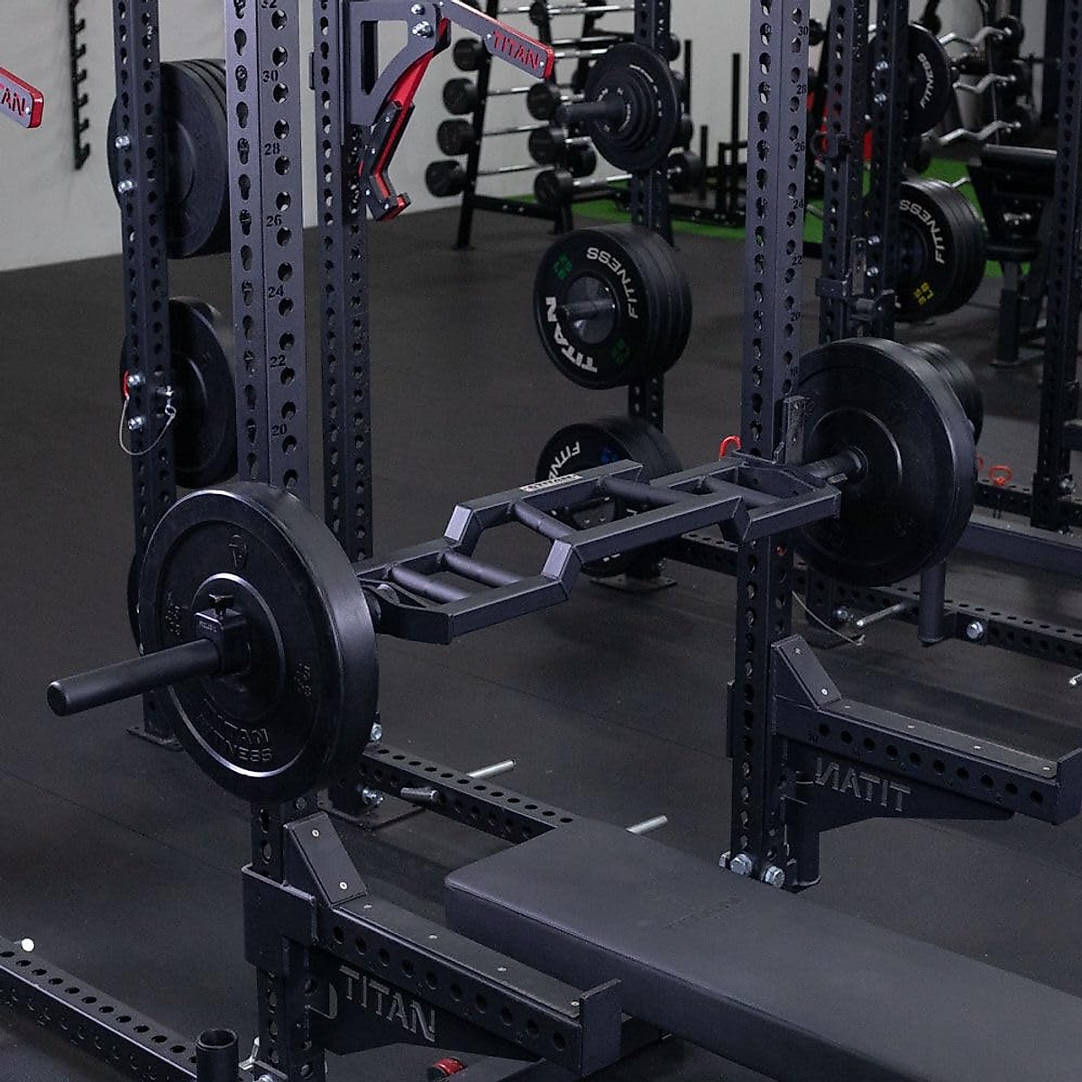 Titan Fitness Rackable Multi-Grip Camber Olympic Barbell, Rated 1,000 LB, Angled & Neutral Grip Football Barbell