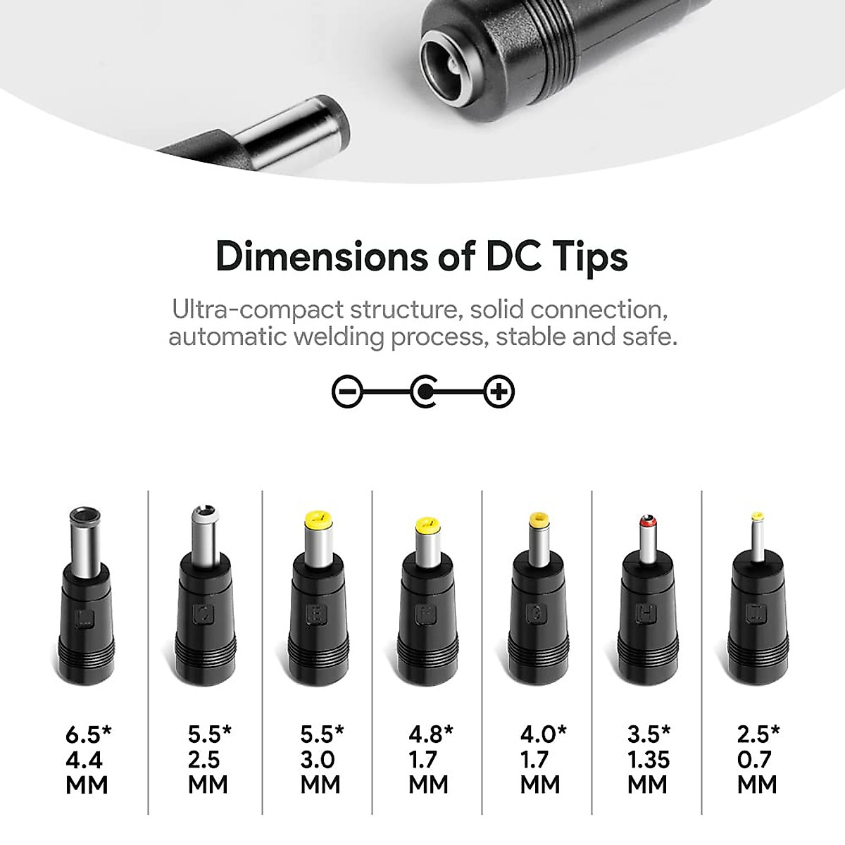 HKY 9V Universal Power Adapter with 7 DC Plugs Fits All Brands Portable DVD Player DBPOWER Sylvania Philips RCA Sony Panasonic Insignia Axion Durabrand LG Toshiba Disney Accurian Audiovox Trutech