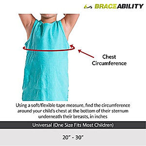 BraceAbility Pediatric Shoulder Immobilizer | Child Size Arm Sling Stabilizer for Broken Collarbone & Shoulder Injuries - Fits Toddlers, Kids, Youth & Teens (20" - 30" Chest Circumference)