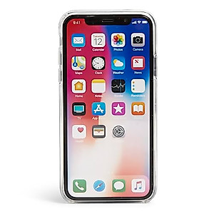 Vera Bradley Women's Glitter Flurry Protective Phone Case (Fits Multiple Models), Butterfly By, iPhone X