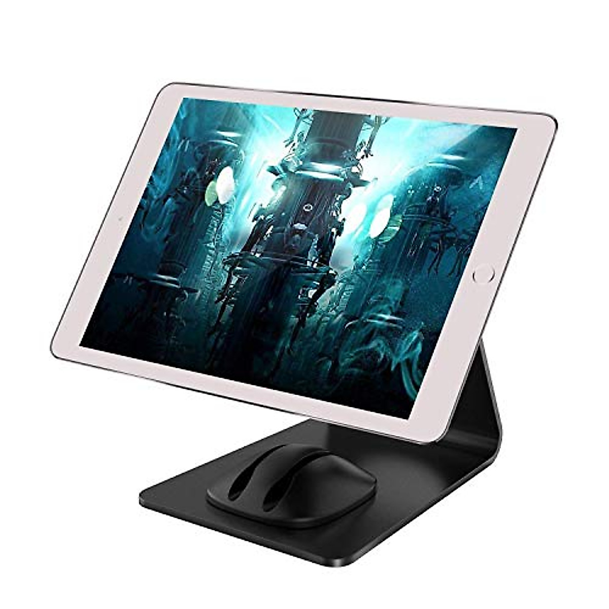 WixGear Cell Magnetic Phone Stand, Premium Phone Holder for iPhones, Android Smartphones & Mini Tablets –Sturdy Metal Phone Stand for Desk with Smart Cord Holder, Magnetic Cell Phone Mount