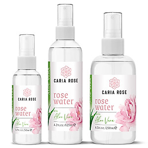 Rosewater Hydrating Spray with Aloe Vera | Rose Water Facial Toner with Aloe Vera (1.7 oz (Travel Size))