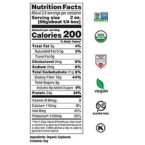 Seapoint Farms Organic Edamame Spaghetti, Healthy Gluten-Free Noodles, 7.05 Oz, Pack of 3