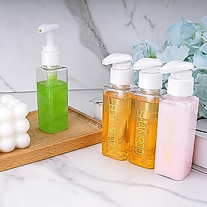 Hethyo Travel Bottles for Toiletries Tsa Approved 3.4oz/100ml 4 Pack Travel Size Containers Shampoo and Conditioner Bottles Empty Pump Bottle Dispenser Leakproof Refillable Cosmetic Containers