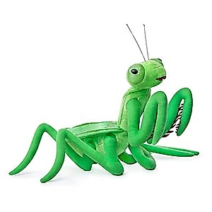 Large Green Mantis Plush Toy - Realistic Mantis Stuffed Animals 15in, Lifelike Soft Big Wings Insect Weigted Toys, Simulation Mantis Plushie Model Toy, Unique Plush Gift Collection for Kids