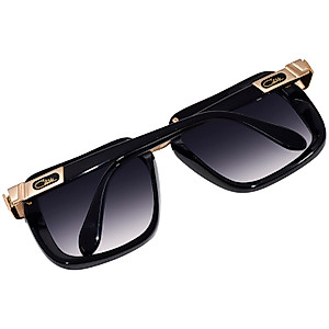 Cazal 616 001SG Black Gray Gradient Vintage Sunglasses 56 mm