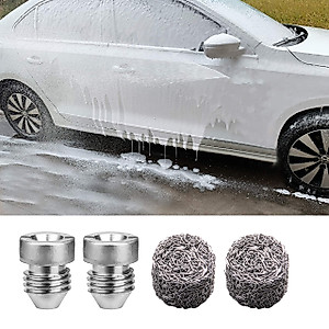 Tool Daily 1.1 mm Orifice for Foam Cannon and Foam Maker, Replacement Thread Nozzle and Mesh Filter for Snow Foam Lance, 3000 PSI