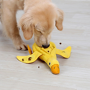 Cute Duck Shape Puppy Dog Chew Toy Plush Squeaker Dog Toy Home Gift For Pets Reducing For Cat Dog Boredom Interactive To Puppy Dog Chew Toy Cute Duck Shape Plush Squeaky-dog Toy Nice Home Gift